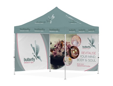 Ovation Sublimated Gazebo 3m x 3m - 2 Full-Wall Skins - Attika Brands
